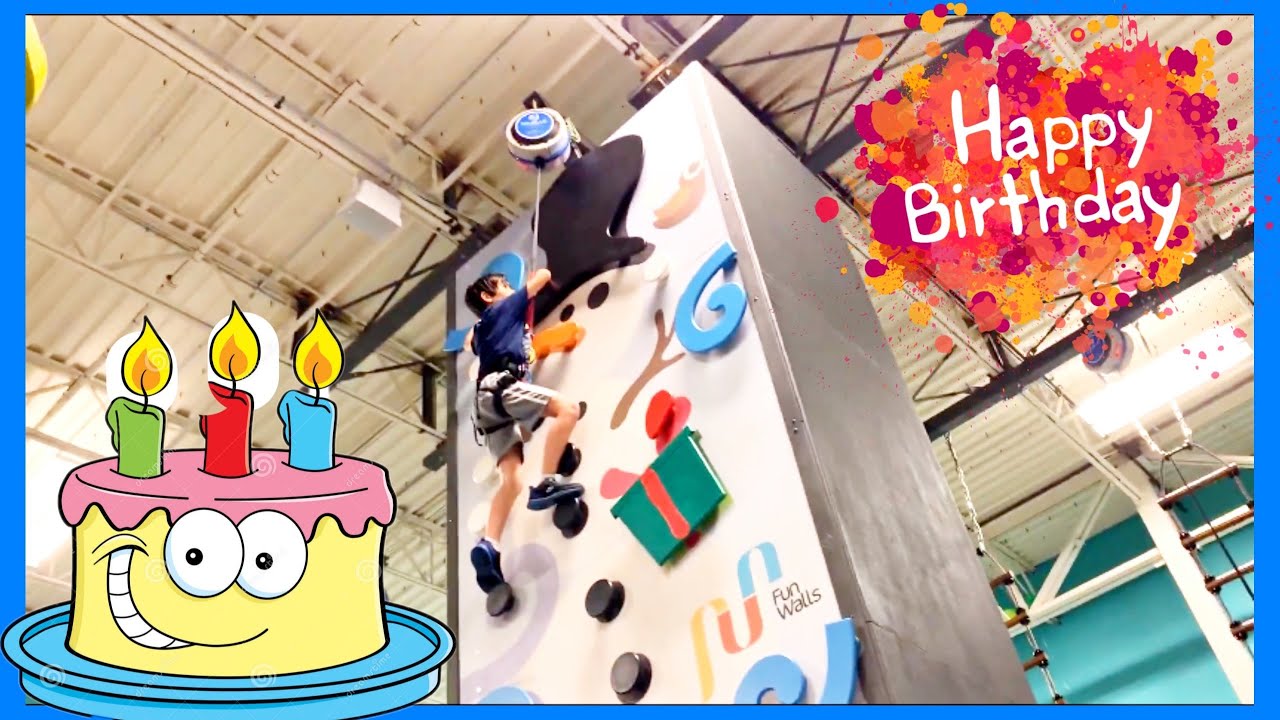 Rock Climbing Birthday Celebration - YouTube