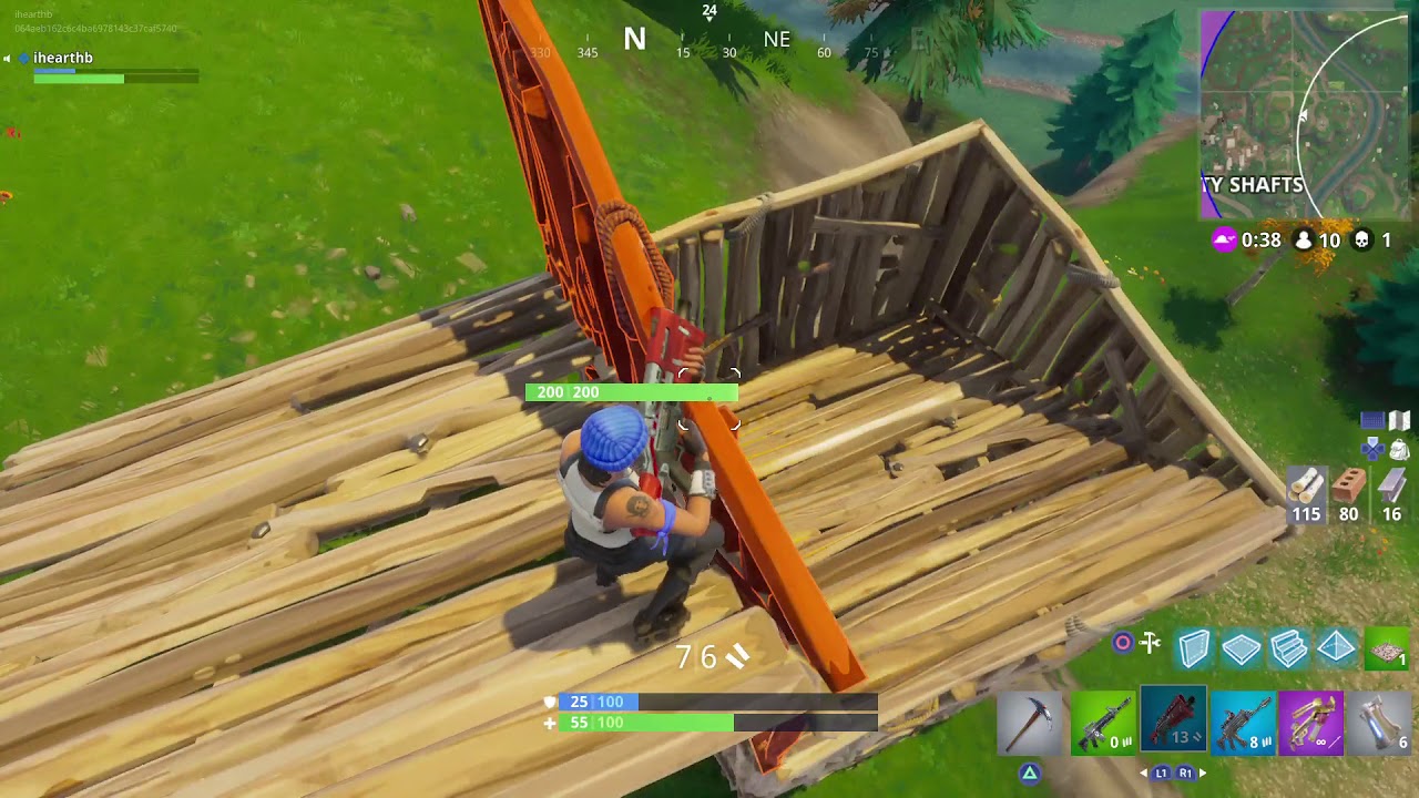 Fortnite Surviving with 1 HP - YouTube