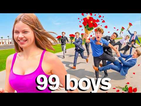 Hiding From 99 BOYS in 24 HOURS ( IMPOSSIBLE CHALLENGE!) | Jordan Matter & Salish