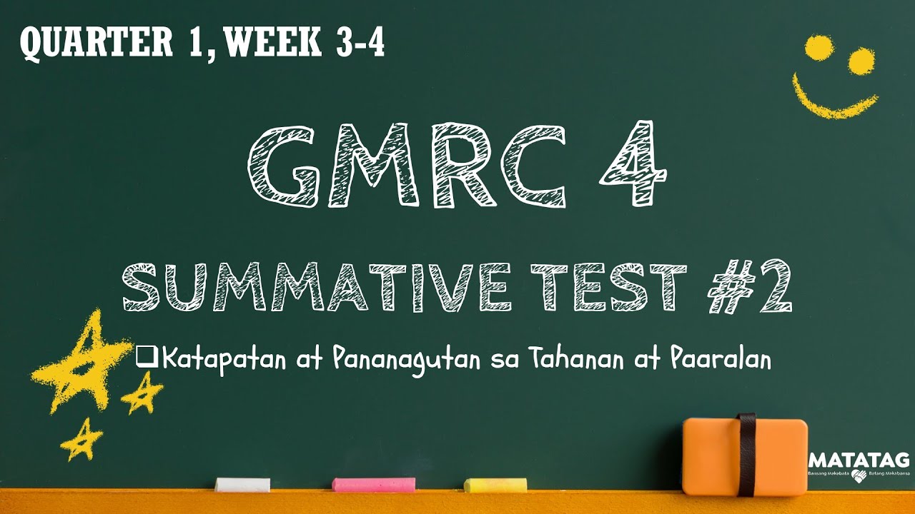 GMRC 4 MATATAG Quarter 1 Summative Test #2 - YouTube