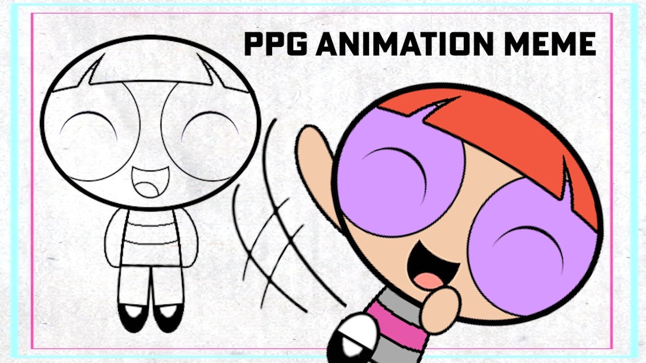 how to draw the PPG animation meme with QwahPG - YouTube