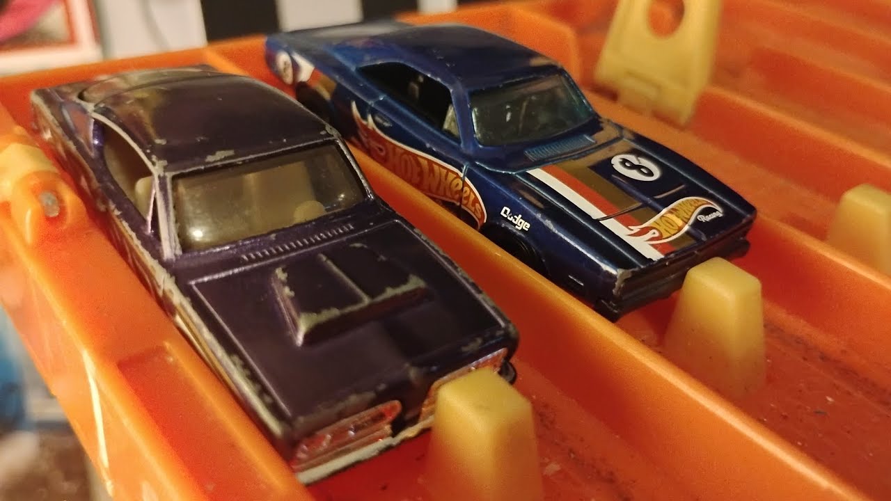 Legendary Mopar Muscle cars drag race. 1969 Dodge Charger R/T vs 1968 ...