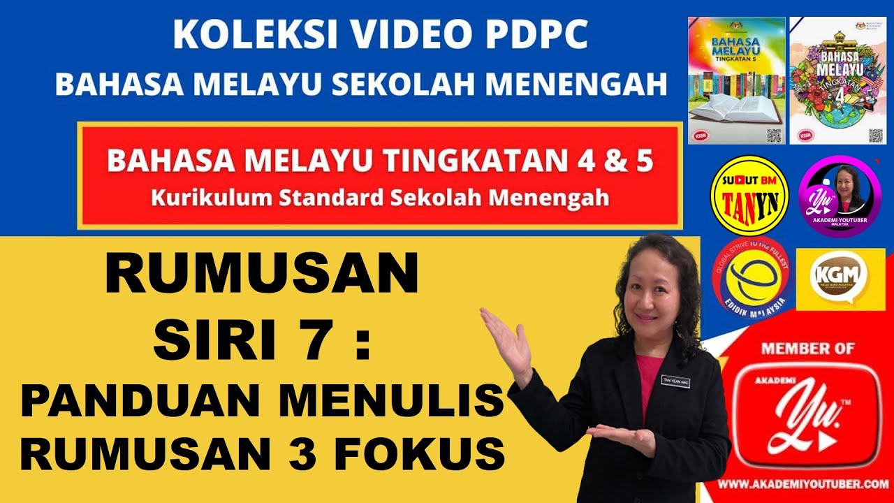 RUMUSAN SIRI 7 : PANDUAN MENULIS RUMUSAN 3 FOKUS - YouTube