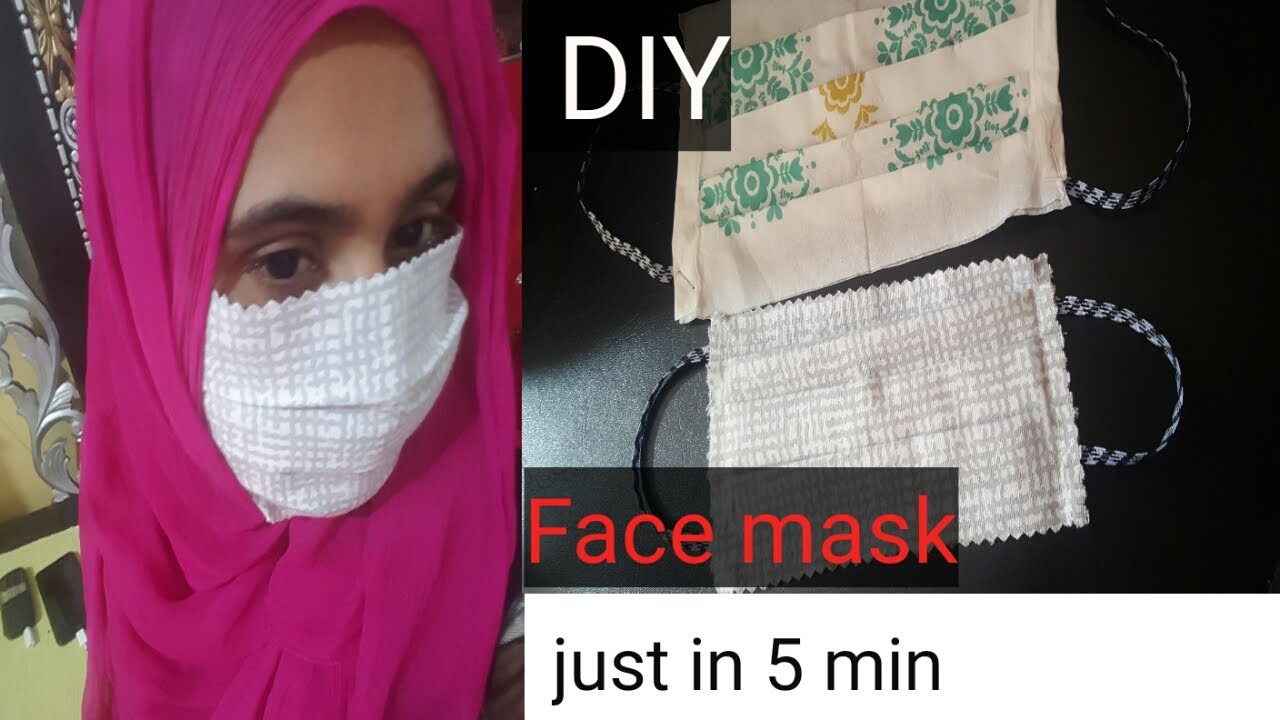 DIY reusable face mask tutorial step by step - YouTube