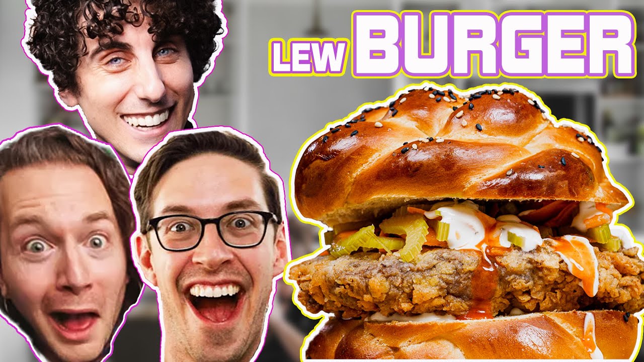 I turned a BAND into a BURGER! Lewberger Chicken Wing-Inspired Burger ...