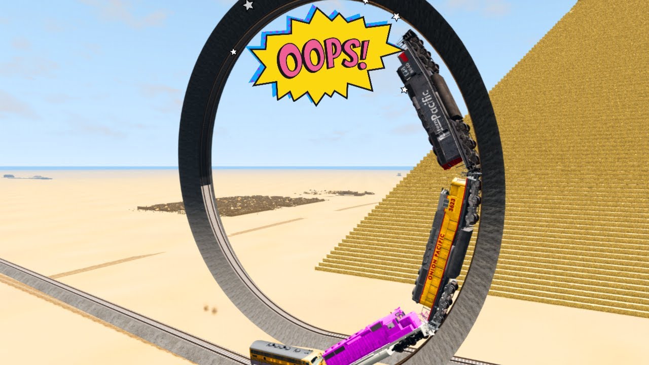 Trains vs Loop BeamNG.Drive Crashes - YouTube