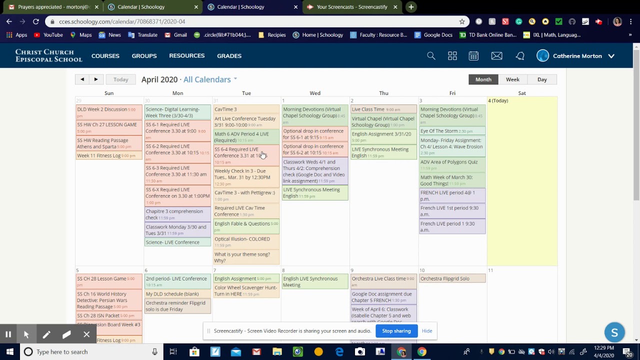 How to color code your calendar in Schoology - YouTube