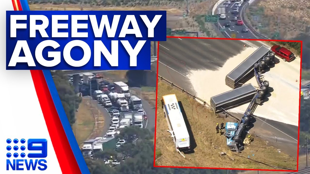 Three-way collision causes traffic chaos and leaves two injured | 9 ...