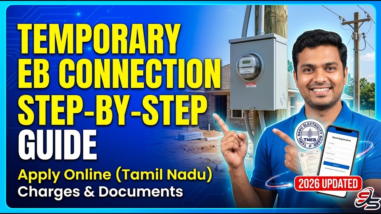 Temporary EB Connection Apply செய்வது எப்படி? 🔥 TNEB Online & Offline ...