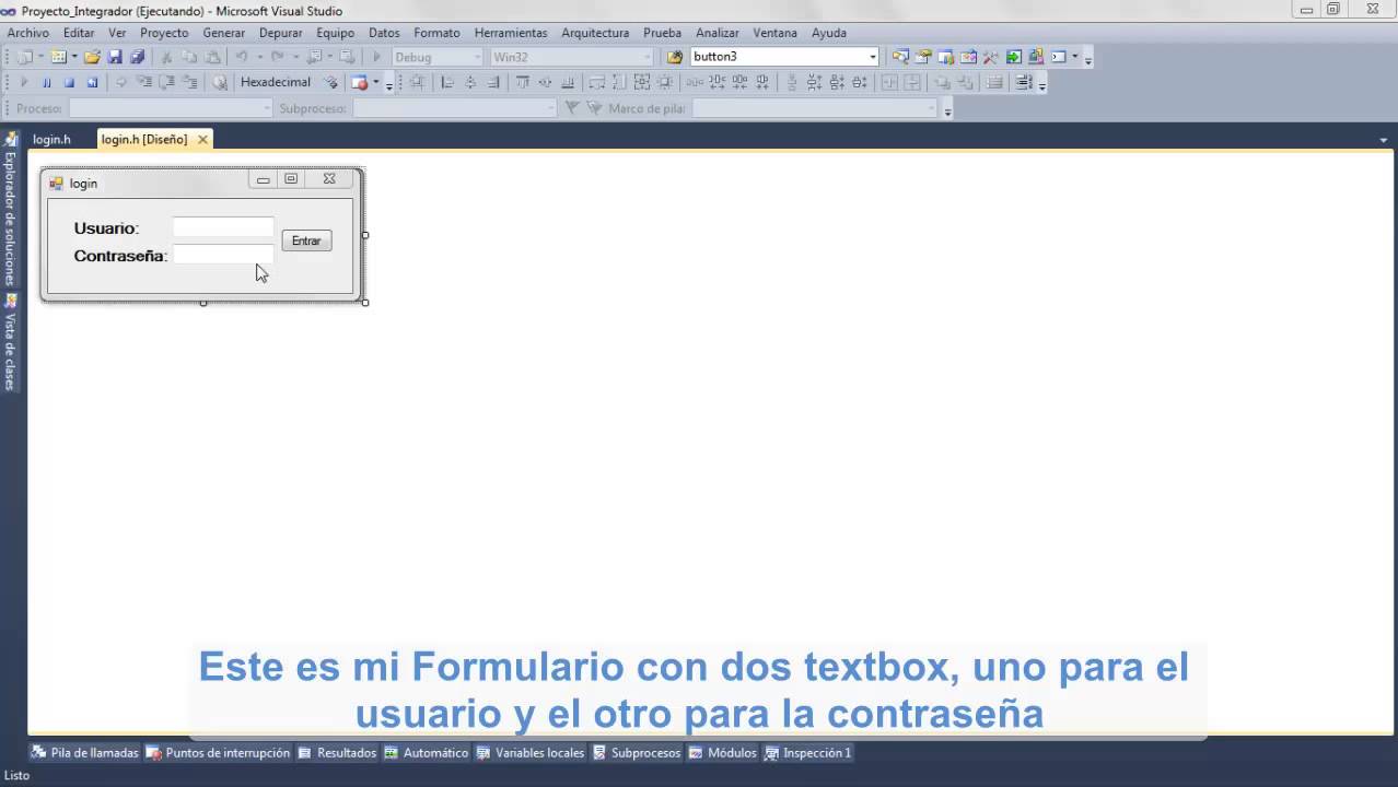 Windows Forms C++ - Video 01 -- Abrir Formulario Con Autentificación ...