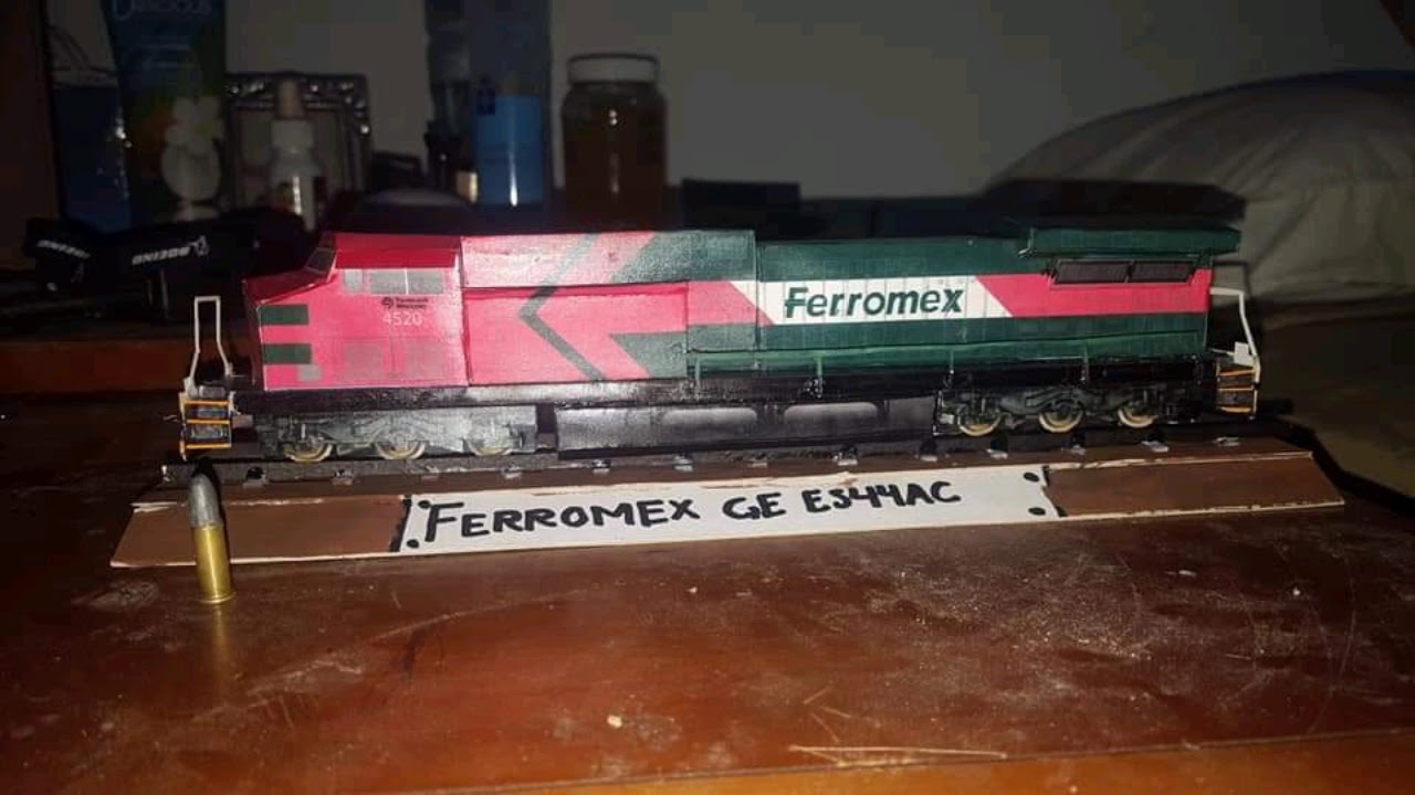 Papercraft HO SCALE FERROMEX locomotives - YouTube