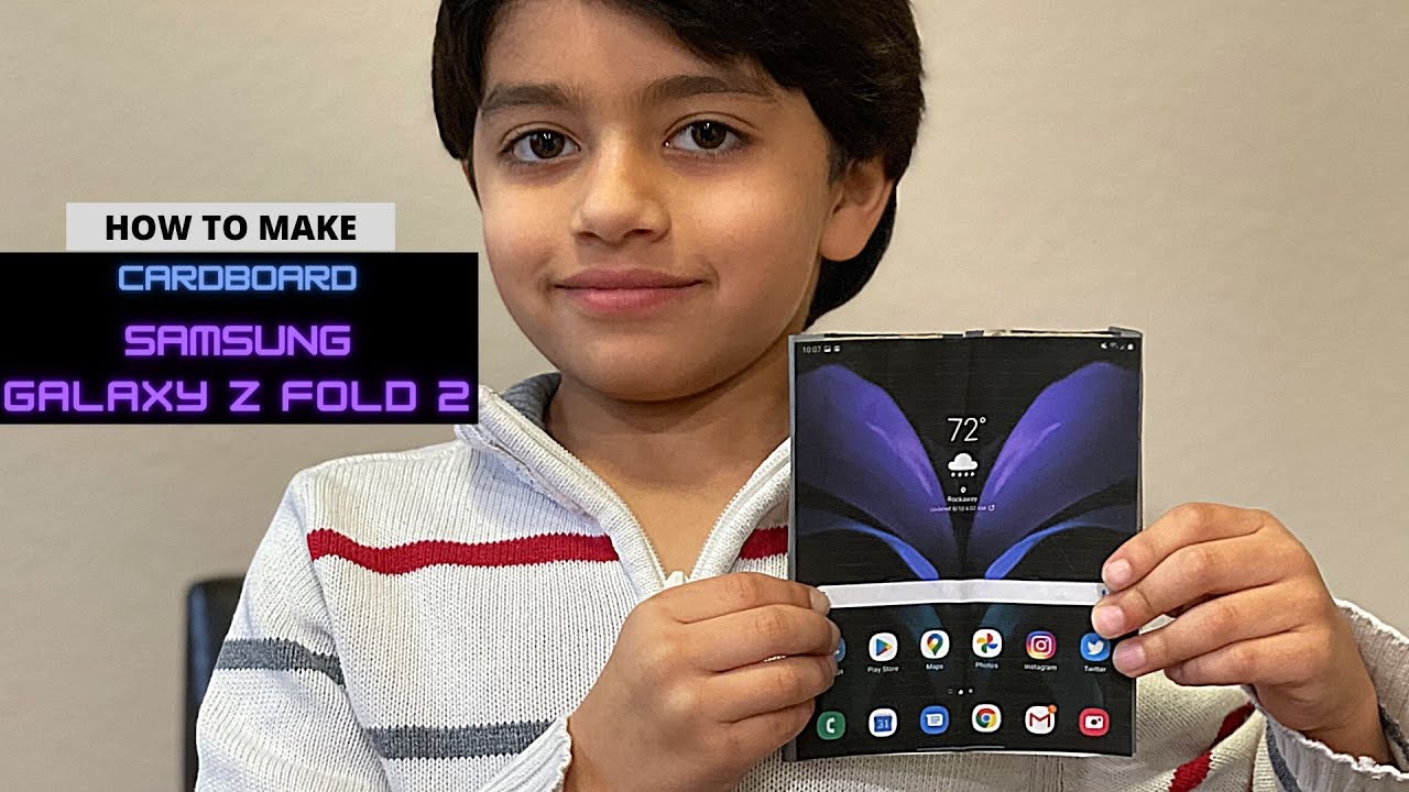 DIY - How to make 'Samsung Galaxy Z Fold 2' foldable phone from ...