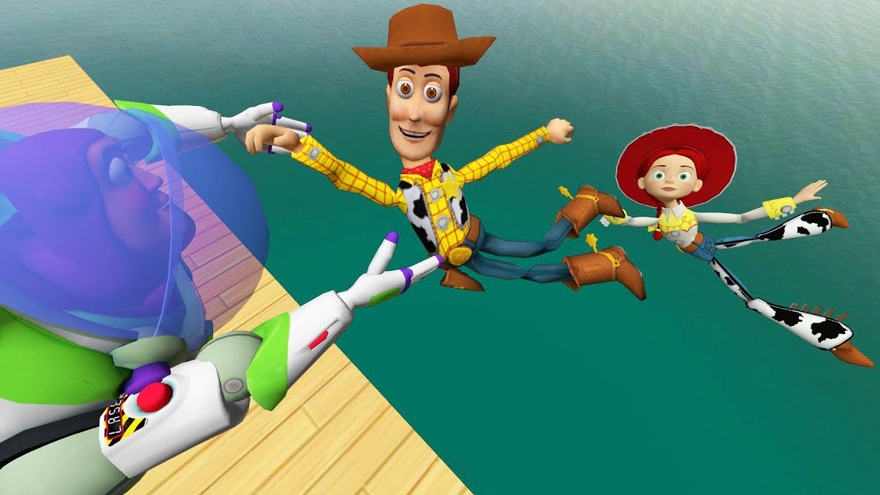 Gmod Ragdolls [Woody, Buzz, Jessie from Toy Story] vol.58 - YouTube