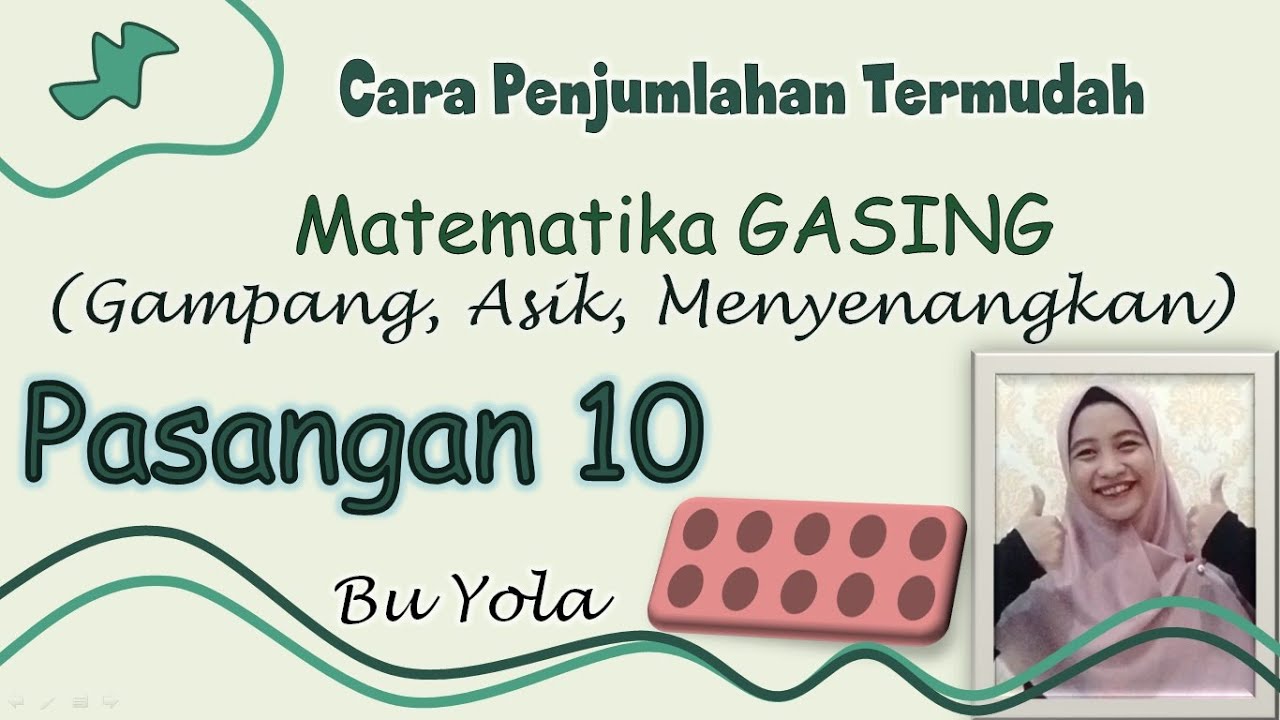 Berhitung Cepat hanya dengan Jari| Lagu Pasangan 10 | Matematika Gasing ...