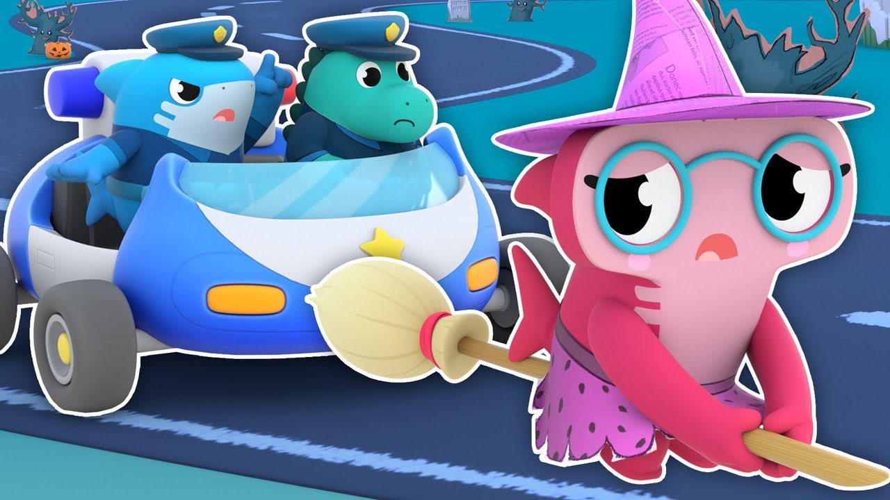 HALLOWEEN: Baby Sharks play THIEF and POLICEMAN! - Kids Play Pretend ...