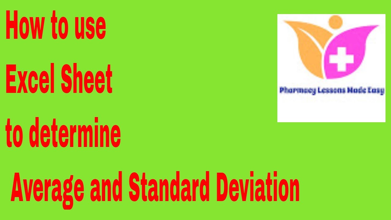 How To Determine The Average And Standard Deviation Value In Excel how-to-determine-the-average-and-standard-deviation-value-in-excel