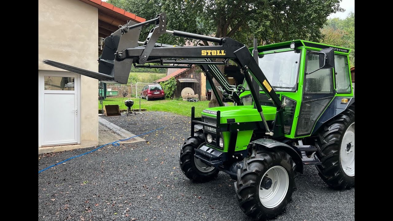 Stoll Frontlader Umbau hydraulische Gerätebetätigung Eigenbau Deutz ...