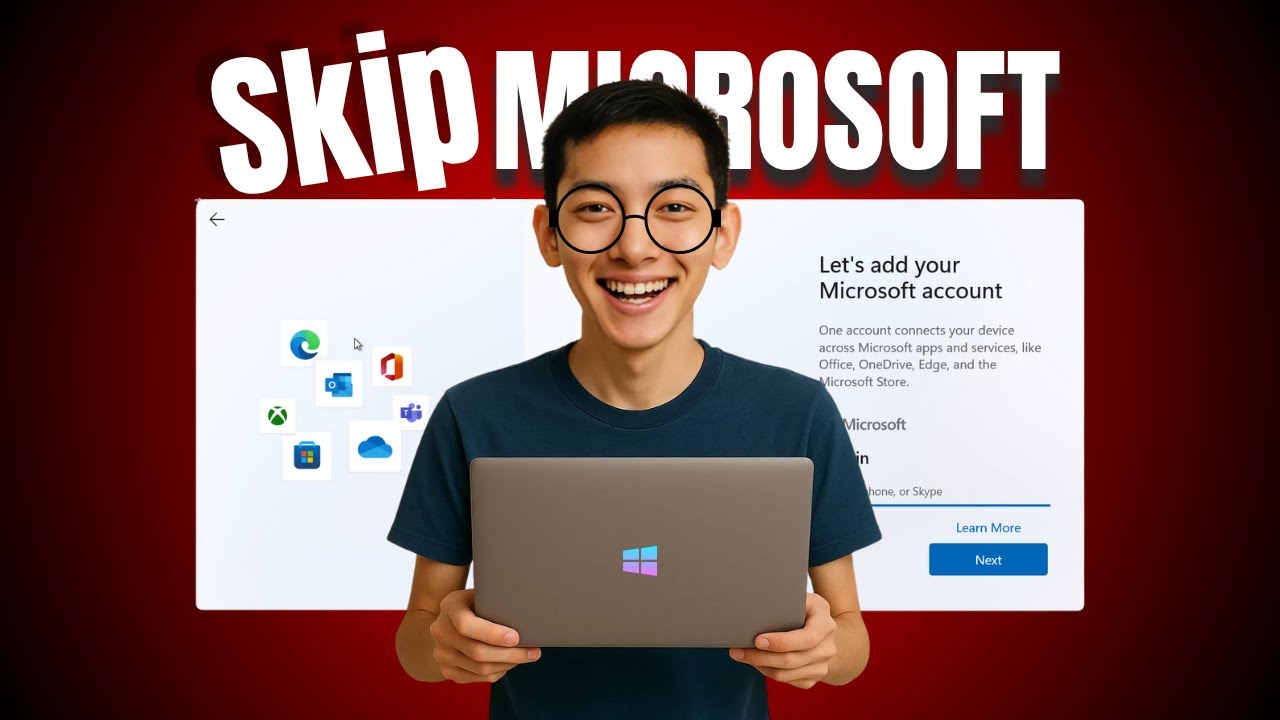 How To Skip Microsoft Account ကျော်နည်း Window-10-11-12 2025 အလွယ ...