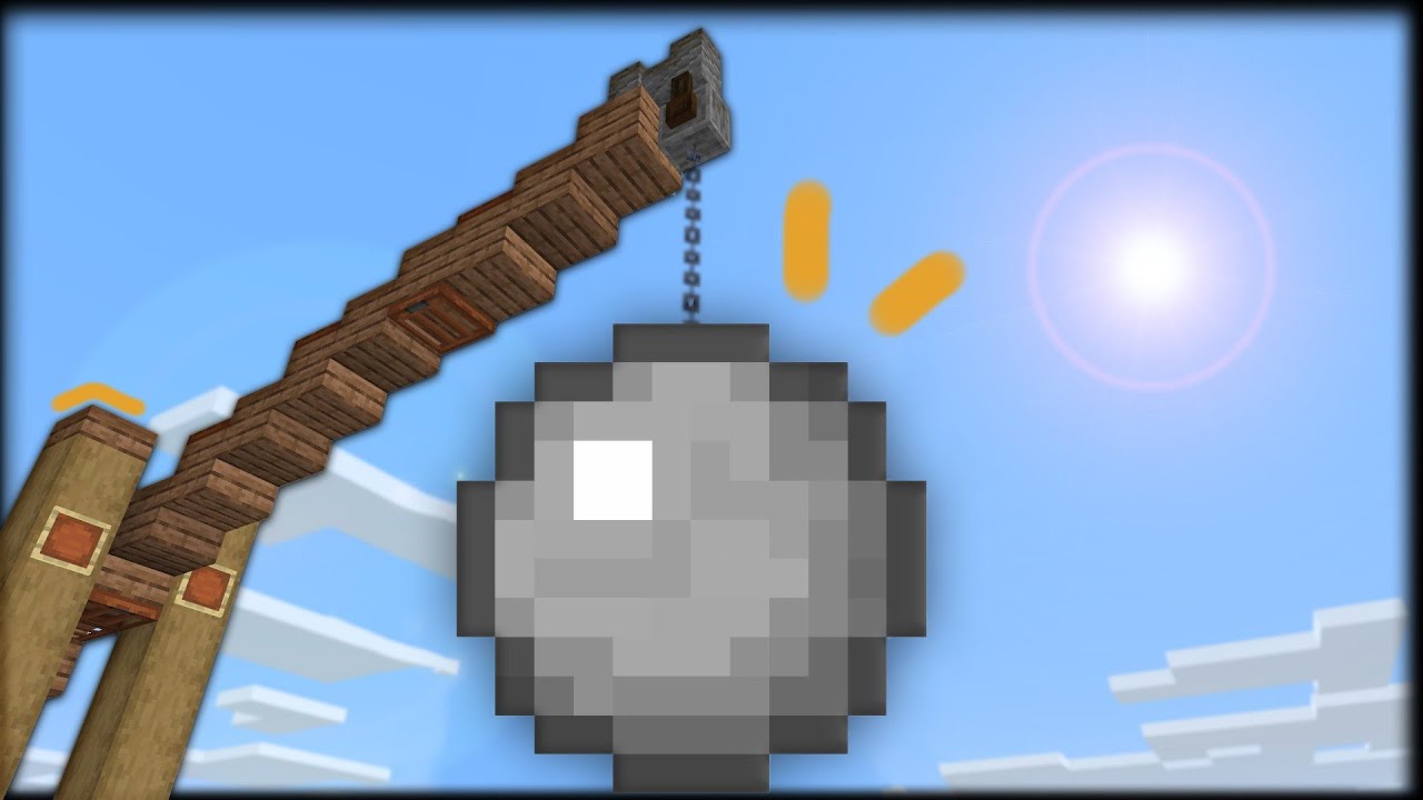 Minecraft-How to Make a Wrecking Ball Machine - YouTube