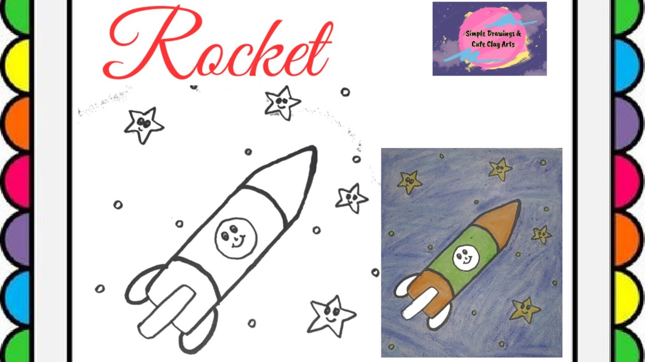 how to draw rocket🚀step-by-step|learn rocket draw|independence day ...