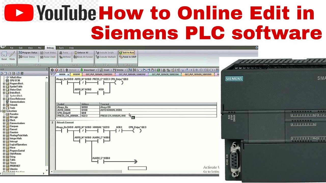 How to Online Edit in Siemens PLC. Online Edit in Siemens PLC. - YouTube