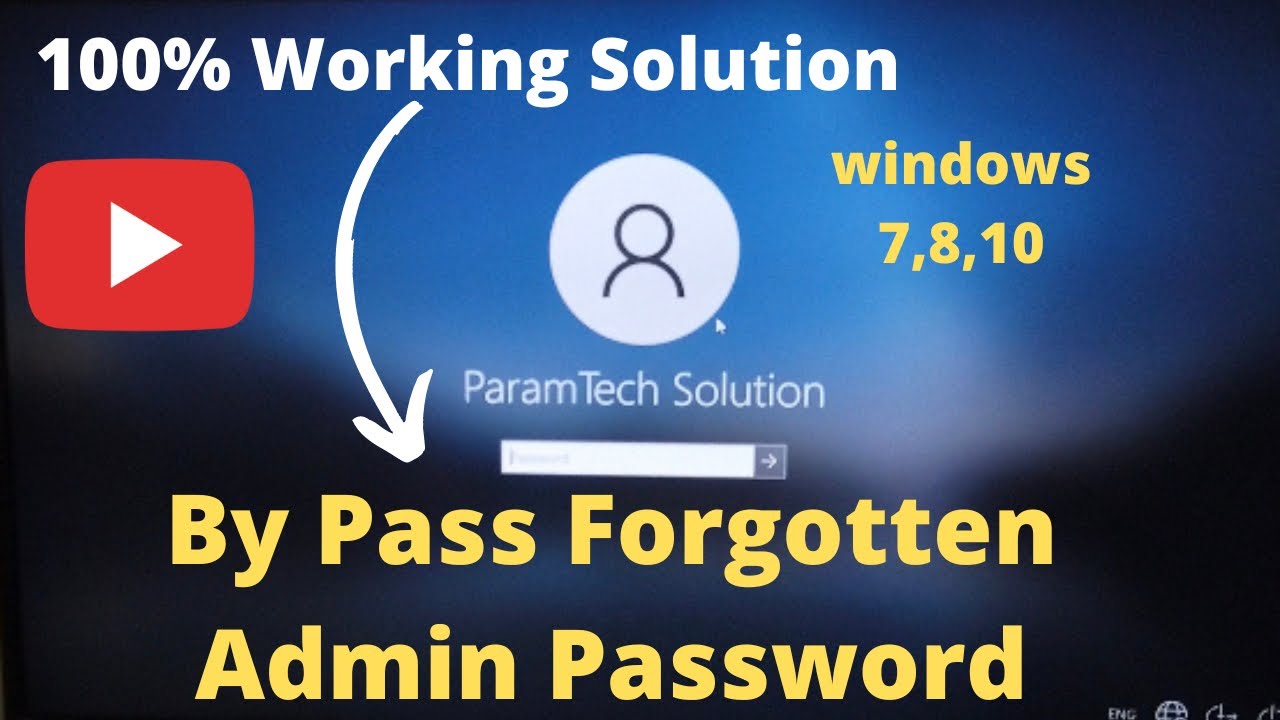 How to Reset Forgotten Windows 10 Login Password | By Pass Admin Login ...