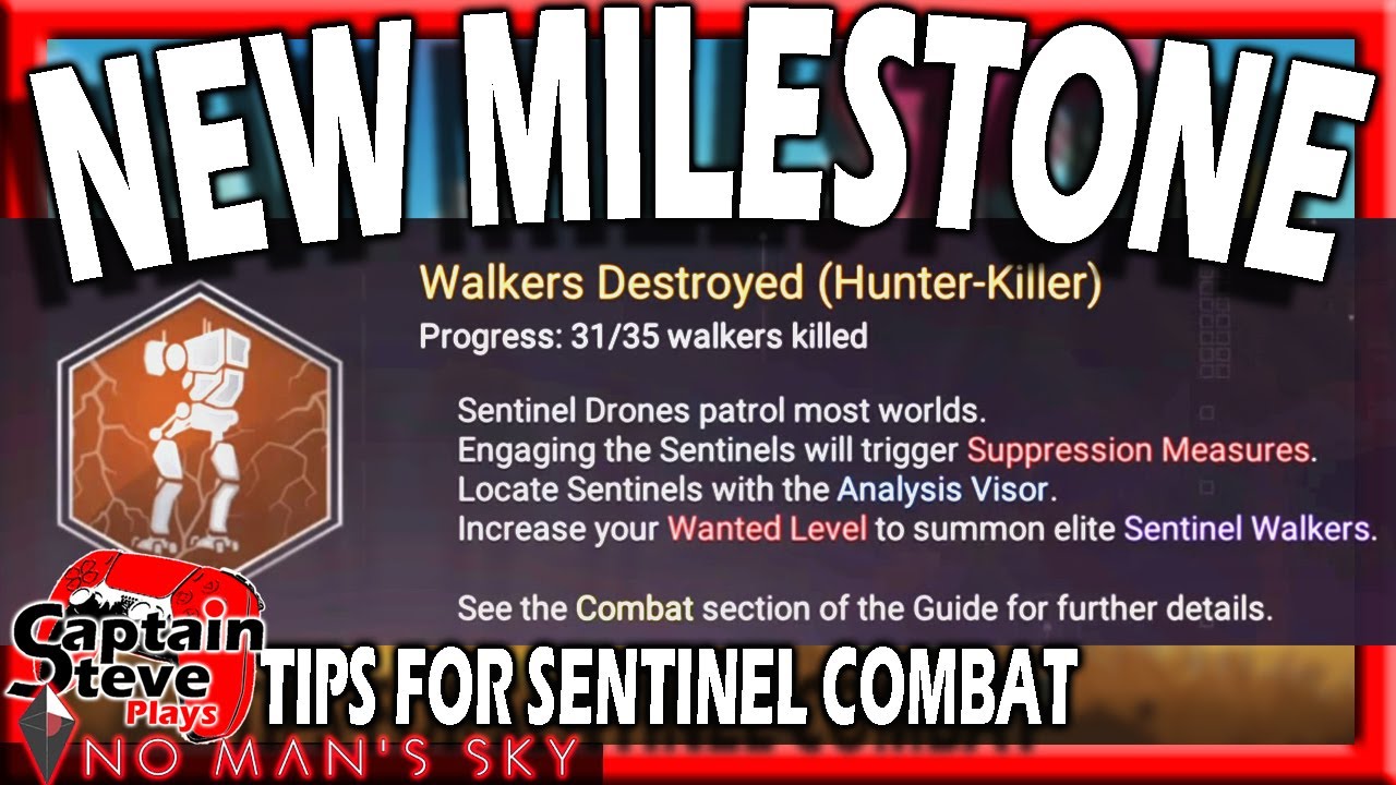 No Man's Sky New Medal Milestone Sentinel Walker Hunting Tips And ...