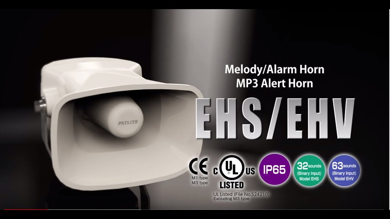 Patlite EHS EHV MP3 Industrial Horn Alarm Speaker Horn By SignaFx Australia - YouTube