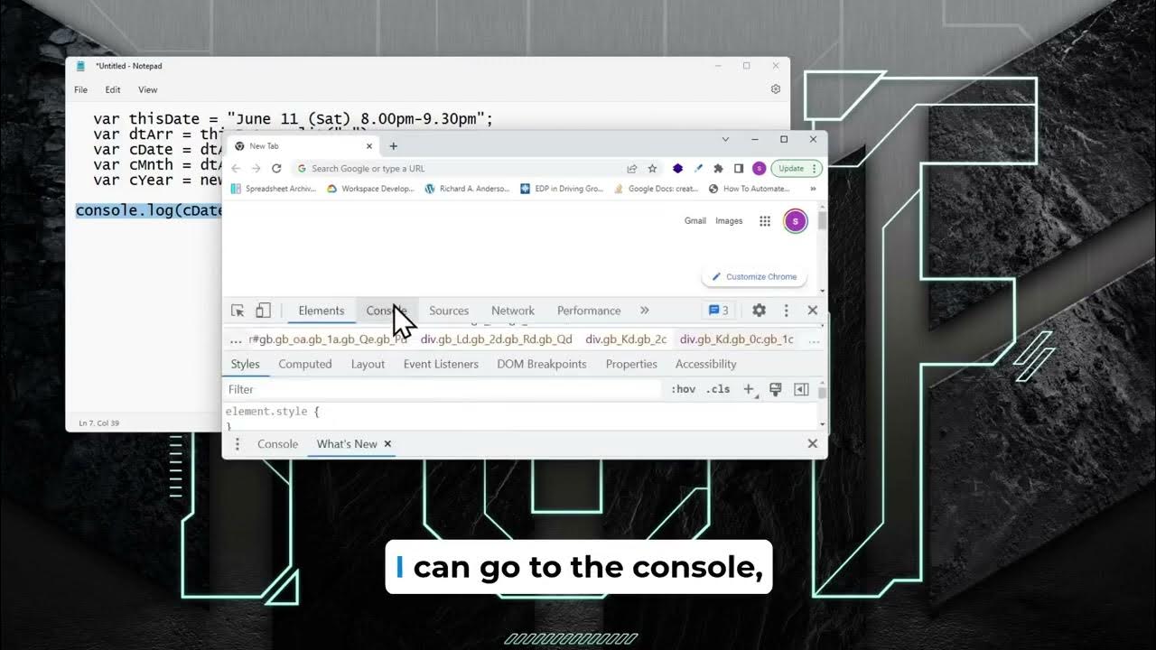 How to run Javascript on chrome browser console - YouTube