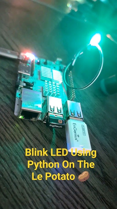 Blink LED Using Le Potato #python - YouTube