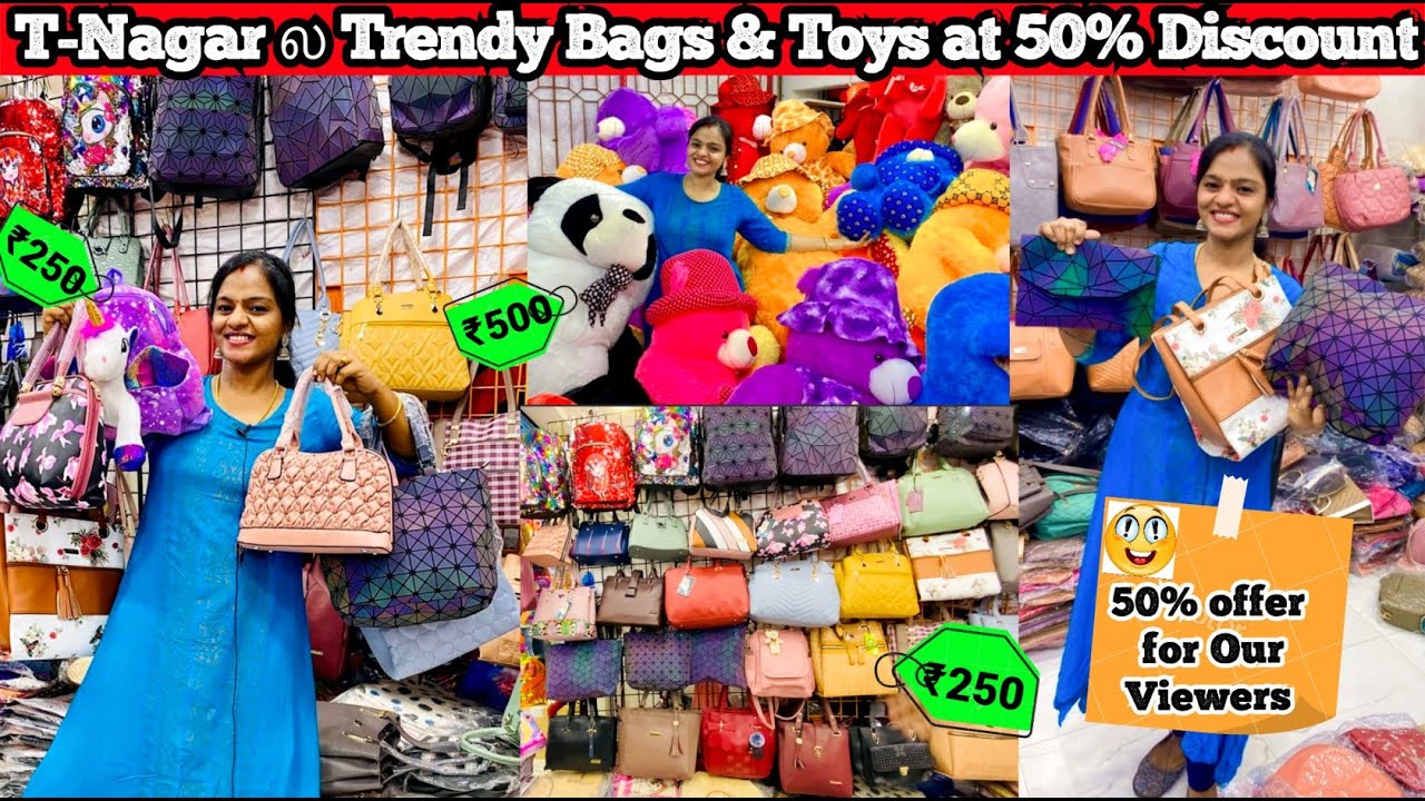 T-Nagar Vera Level trending collections of Bags, Toys at 50% offer for ...