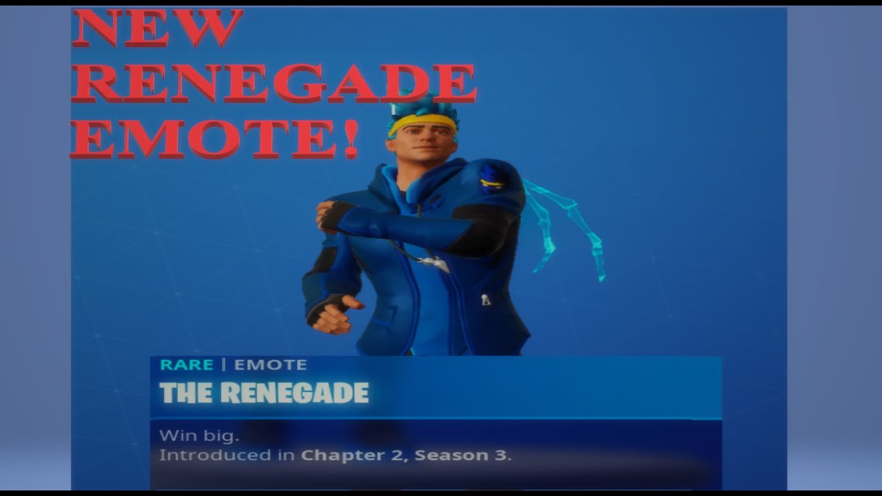 NEW RENEGADE Fortnite Emote 10 minutes long! - YouTube
