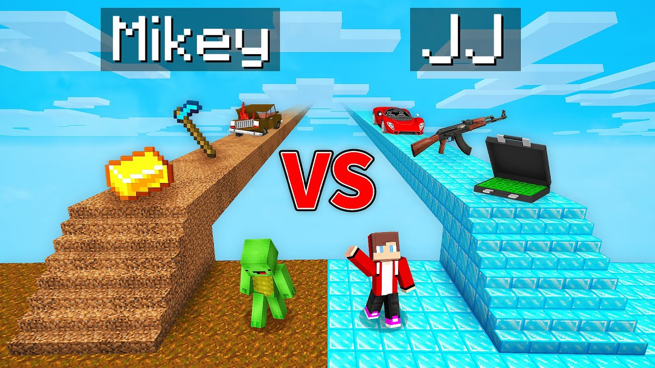 Mikey POOR vs JJ RICH Bridge Survival Battle in Minecraft (Maizen) - YouTube