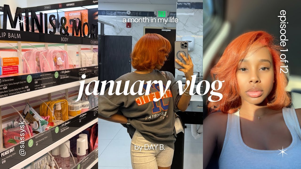 JANUARY MONTHLY VLOG: SELF-CARE, GINGER HAIR, DRIVING CHAOS, HOW TO ...