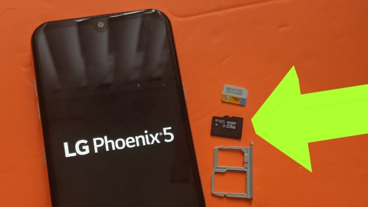 LG Phoenix 5 How to insert and remove Sim / SD card - YouTube