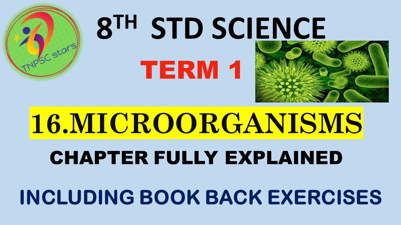 Microorganisms | 8th std science | term 1 | unit 16 | with book back ...