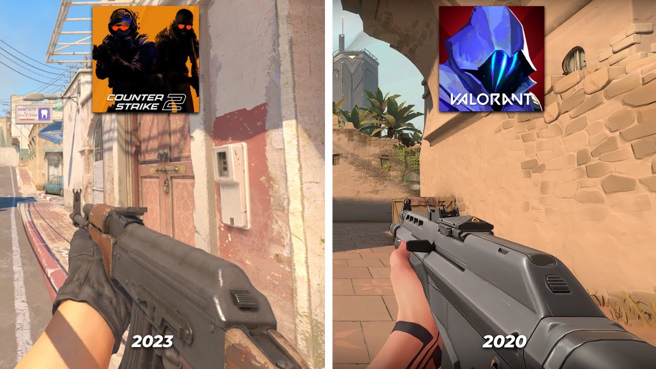 CS 2 vs Valorant - Details and Physics Comparison [Unreal Engine vs ...