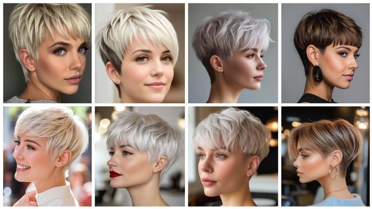 Gorgeous Woman Short Haircut|short bob pixie haircut 😍 2024! - YouTube