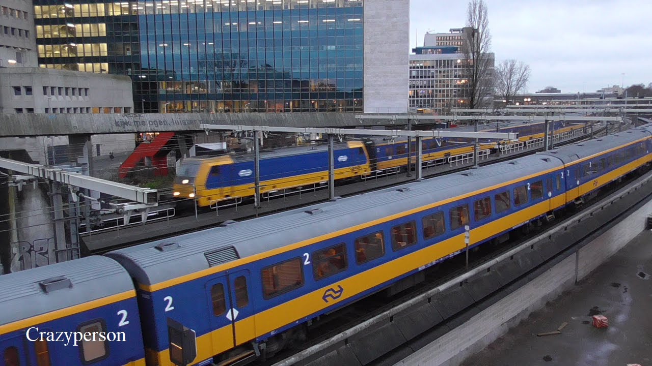 NS TRAXX + ICRm treinen bij Hofplein Rotterdam in 2020 - YouTube