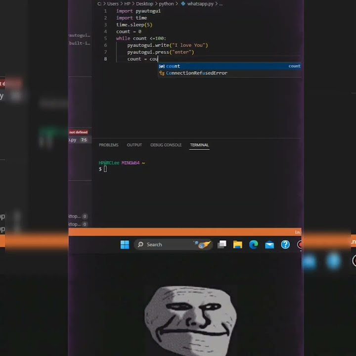 Prank With Your Girlfriend Using The Python Program Youtube