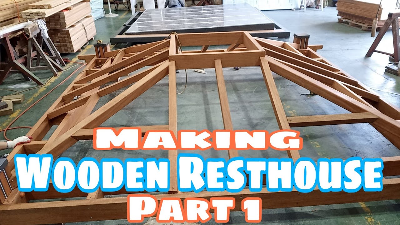 Assembling Wooden Resthouse Part 1 - YouTube