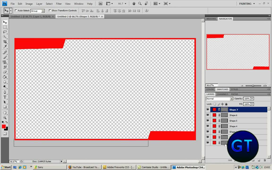 Tutorial: Make A Basic Gaming Border On PhotoShop - YouTube