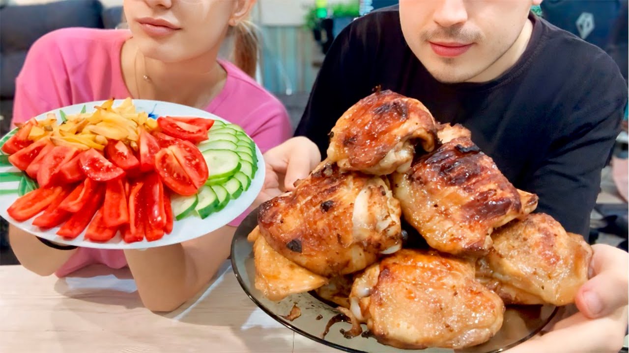 ASMR DELICIOUS MEAT and VEGETABLES | MUKBANG | EATING SOUNDS - YouTube