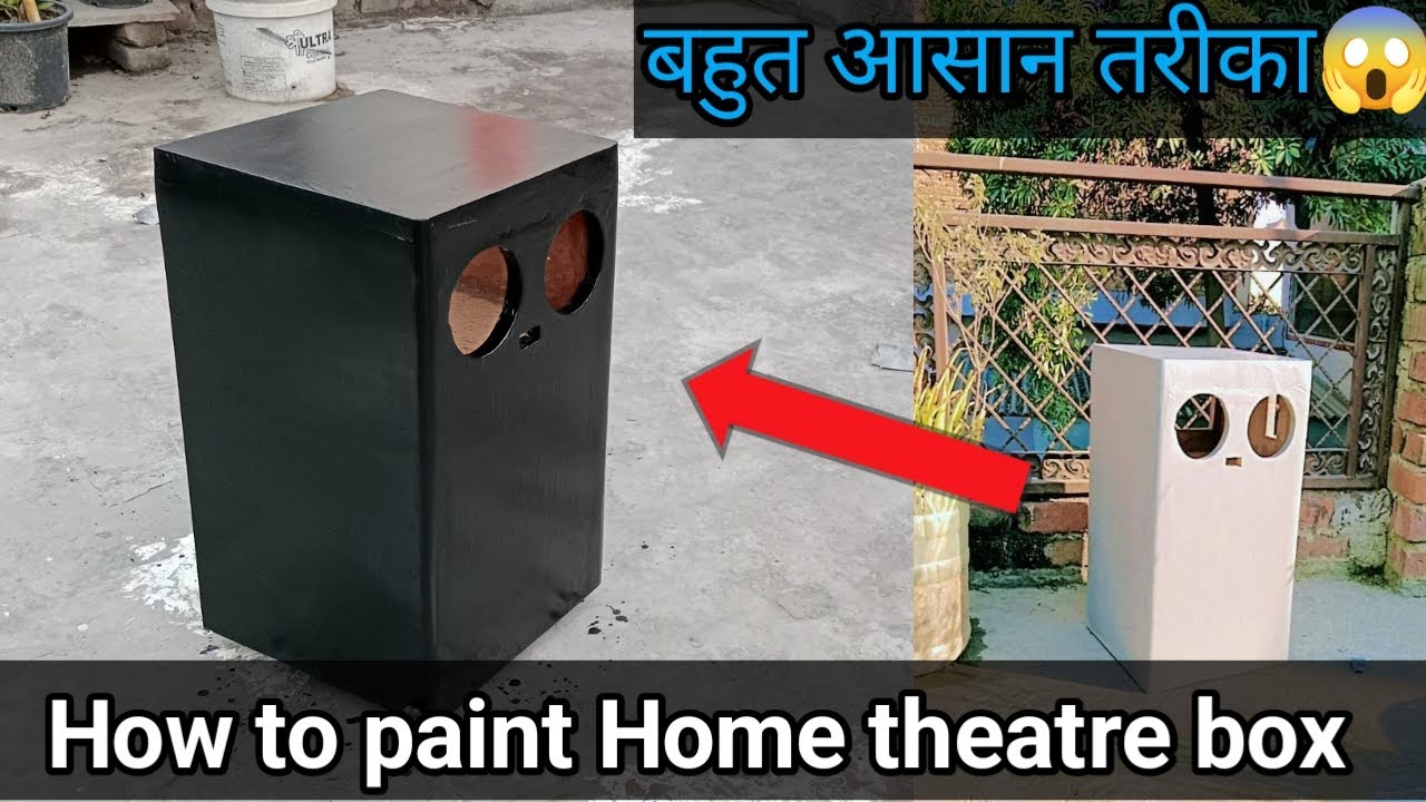 How to paint Home theatre box | Home theatre box pr paint kese kre ...