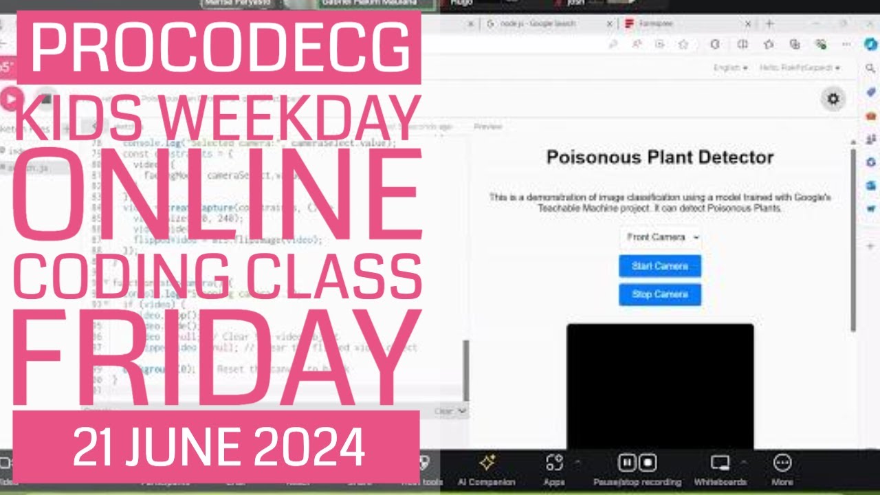 ProCodeCG Kids Weekday Coding Class - Friday - 21 June 2024 - YouTube