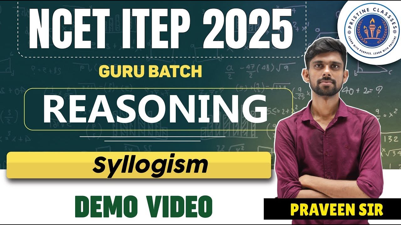 NCET Reasoning Class 01 | NCET General Test Class 2025 | NCET 2025 ...