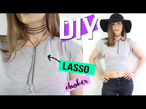 DIY┋COLLIER RAS DE COU LASSO - CHOKER, DIY Francais - YouTube