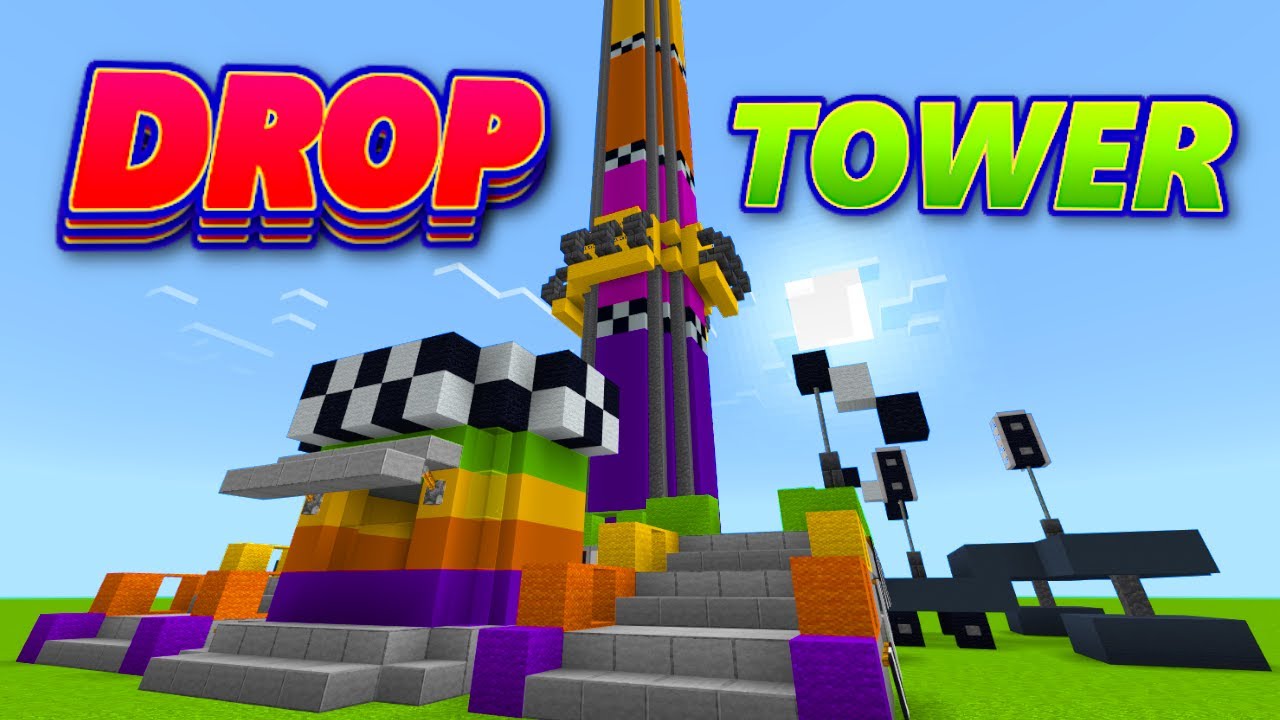 [Tuto fête foraine] Comment faire le manège DROP TOWER sur MINECRAFT ! - YouTube