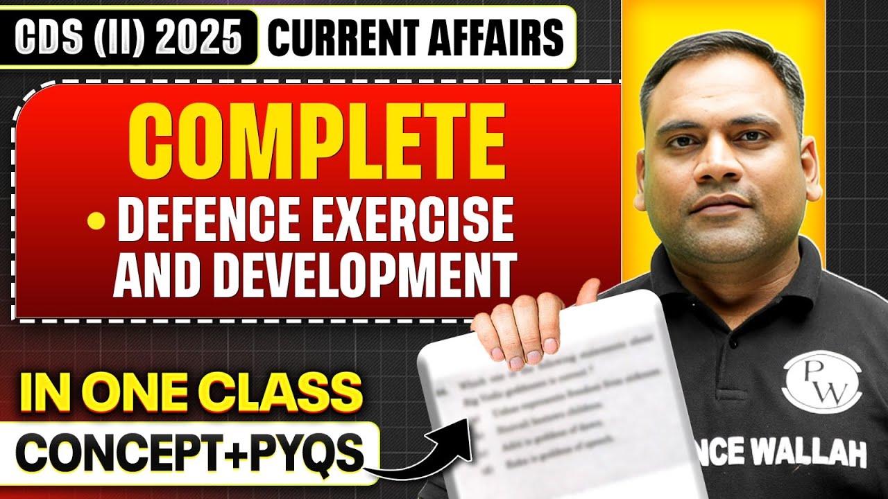 CDS Current Affairs: Defence Exercise and Development | Current Affairs for CDS | CDS (II ...