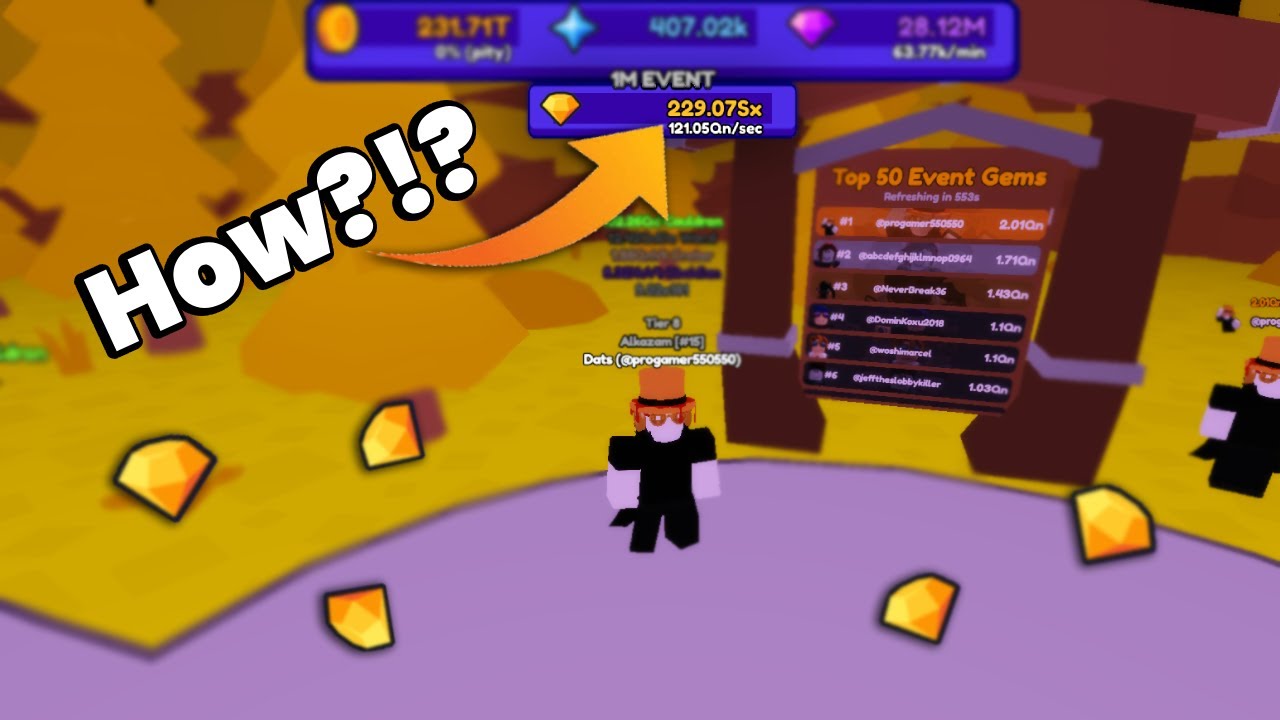 How to get 1M event gems FAST in Button simulator mania - YouTube